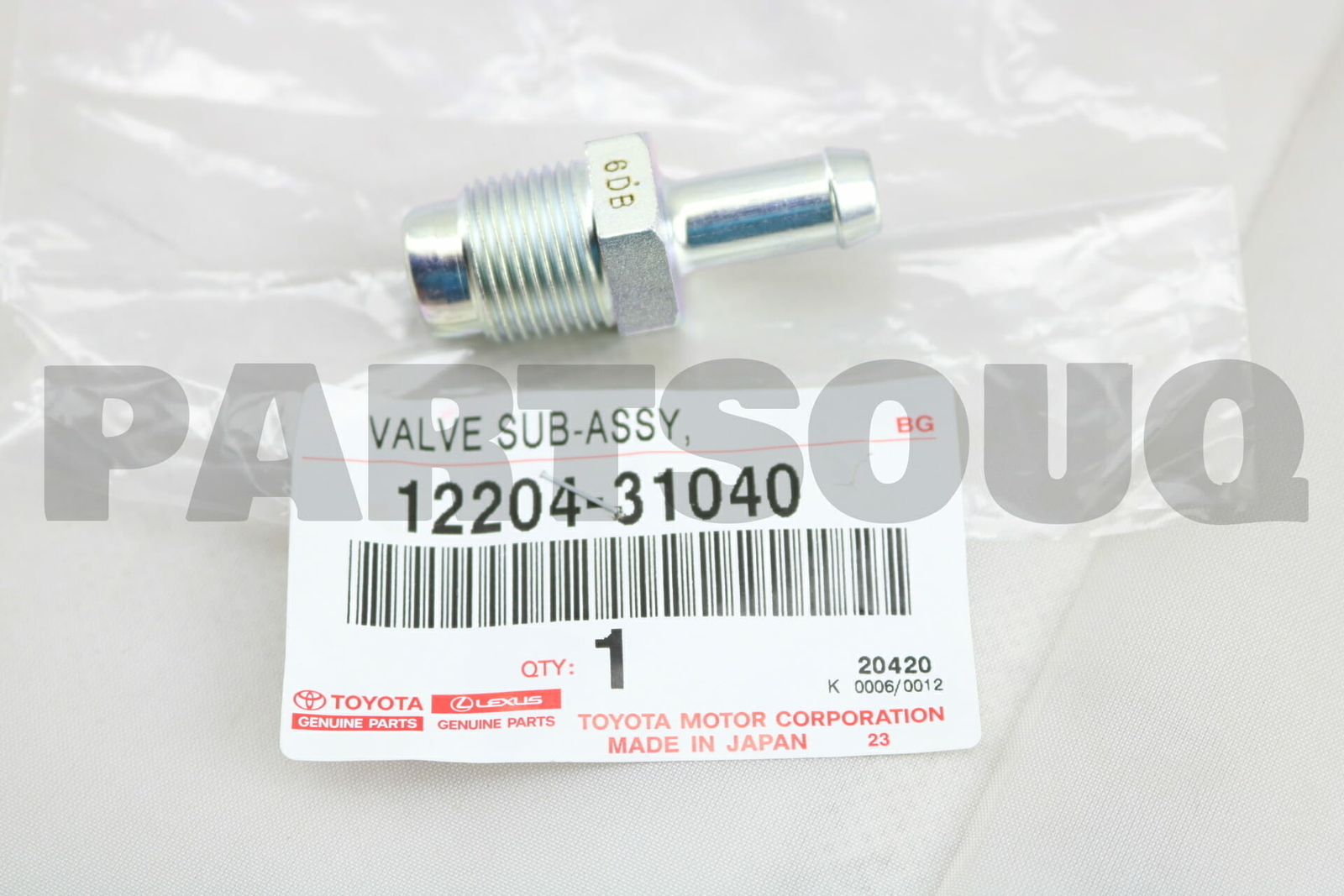 1220431040 Genuine Toyota VALVE SUB-ASSY, VENTILATION 12204-31040 | eBay