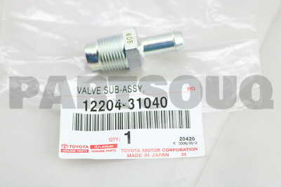 Toyota 1220431040 Valve Sub-assy Ventilation 12204-31040 Genuine OEM ...