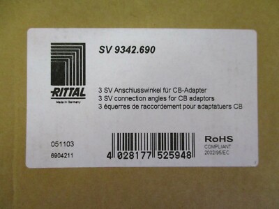 NEW BOX OF 3 RITTAL SV9342.690 CONNECTION COPPER BRACKET FOR CB CIRCUIT ...