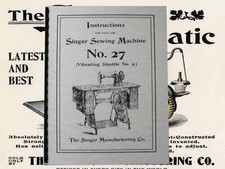 Singer Treadle Sewing Machine Manual for Model 27-4 1905 Others for ...