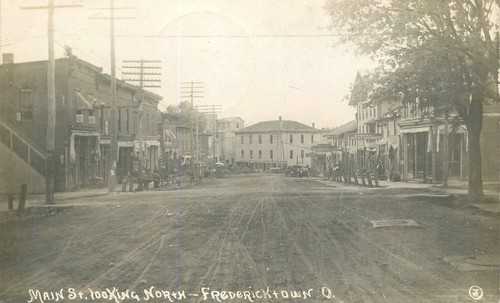 Postcard RPPC Photo Ohio Fredericktown Main Street looking north 22 ...