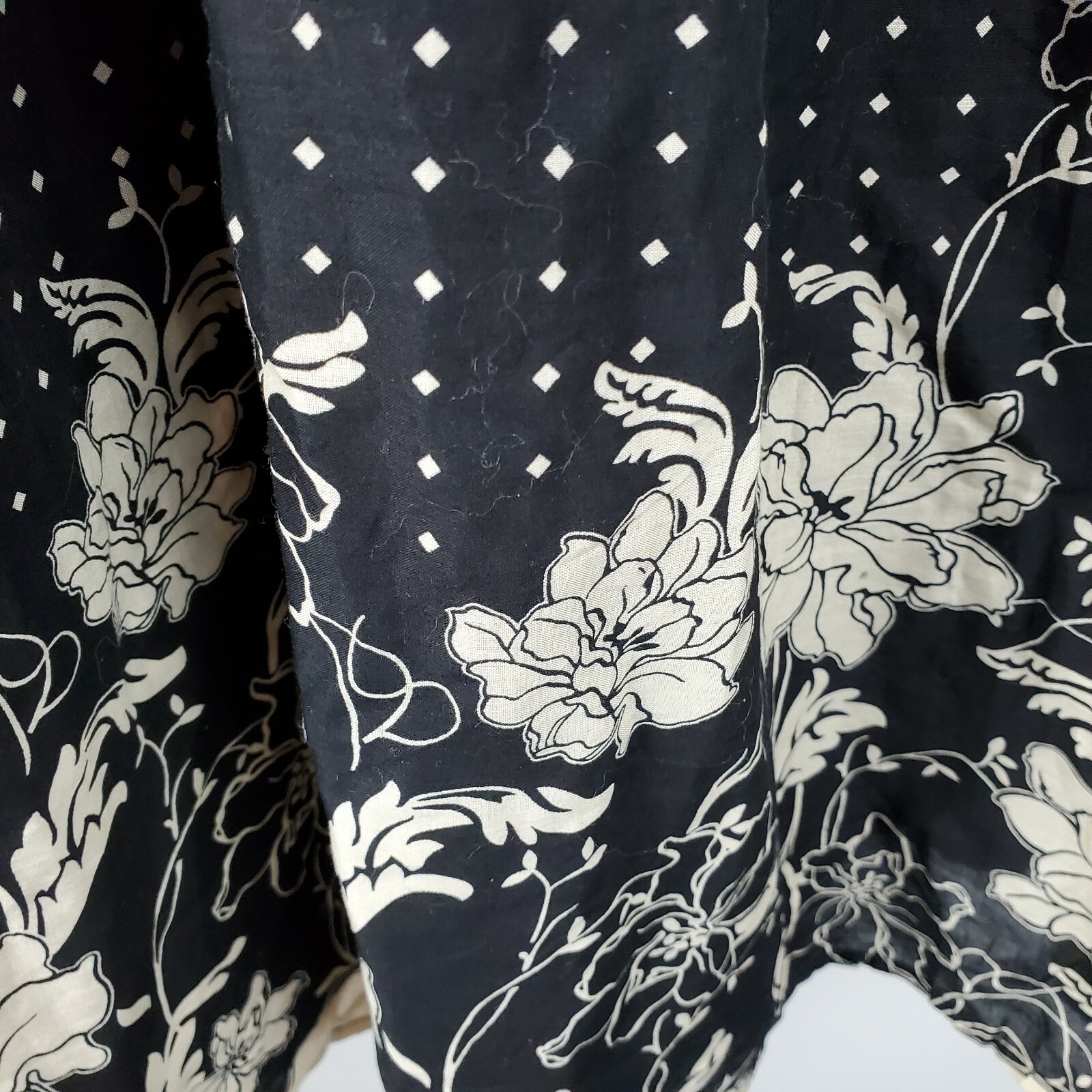 Papillon Black & Cream Spaghetti Strap Sundress Flowe… - Gem