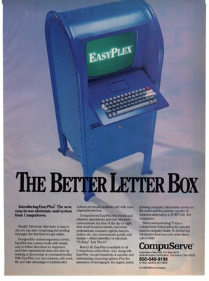 CompuServe EasyPlex Electronic Mail Computer 1985 Vintage Print Ad ...