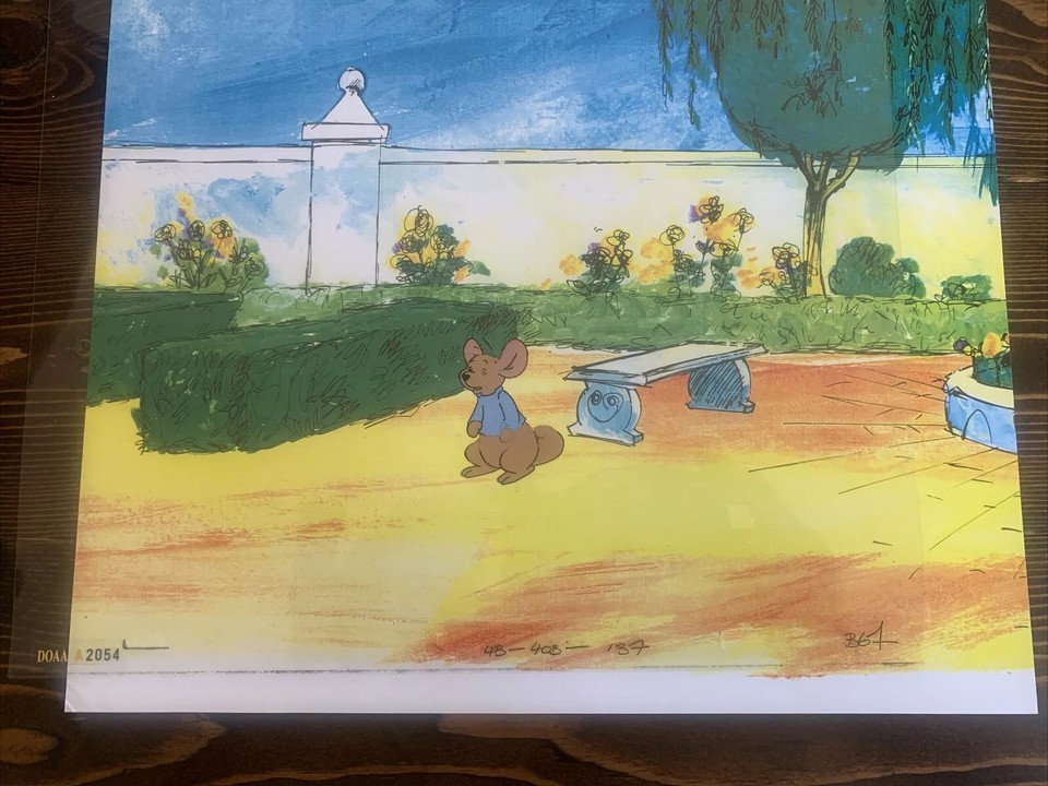 Original WALT DISNEY Winnie the Pooh Roo Cel Cell w/ Copy Background ...