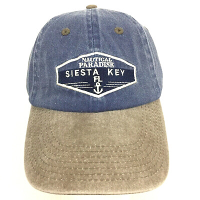 Siesta Key FL Nautical Paradise Cap Anchor Logo Fishing Beach Baseball ...