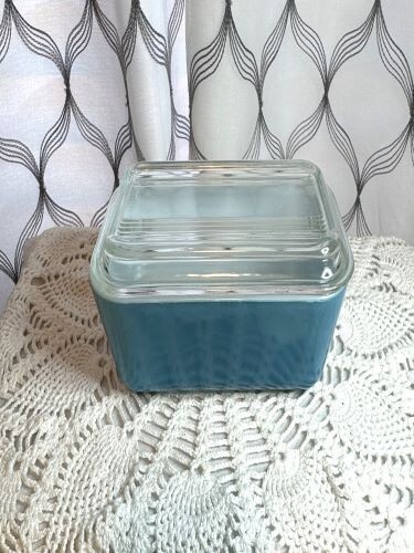 Vintage PYREX 0502 Blue Rectangular Refrigerator Dish With 502C Lid ...