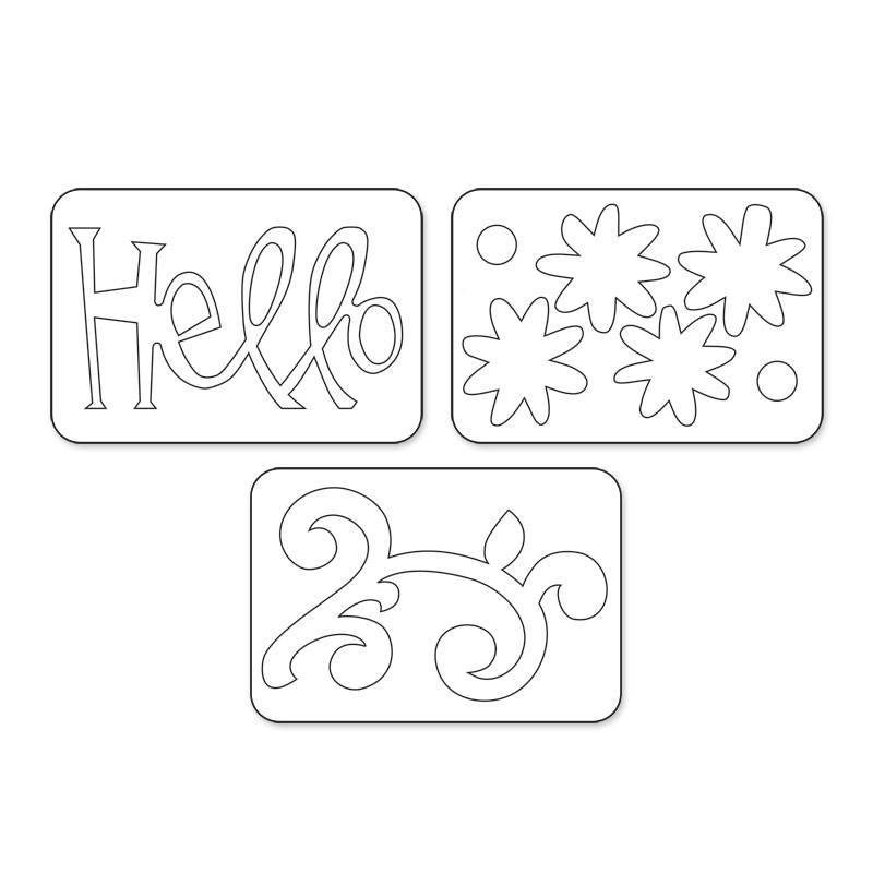 Sizzix Sizzlits Die Set 3PK - Hello Set - 657788 | eBay