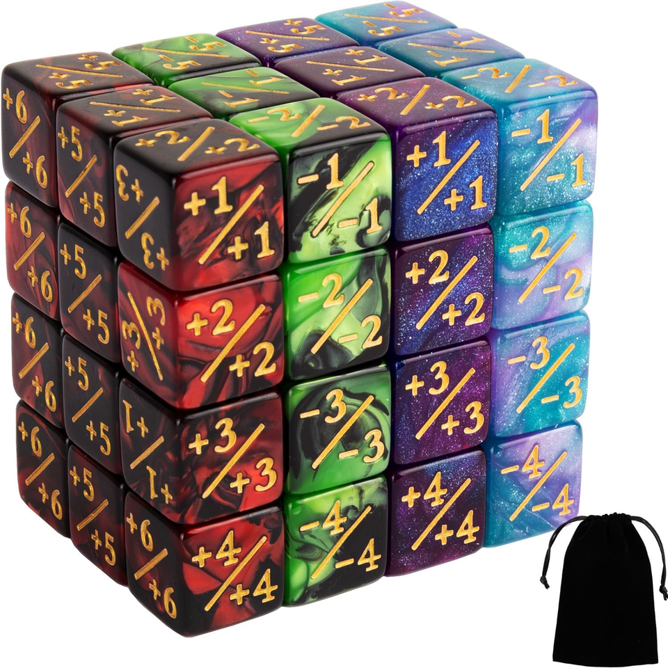 48 PCS Magic the Gathering MTG Counter Dice Marble Bulk Life Counters ...