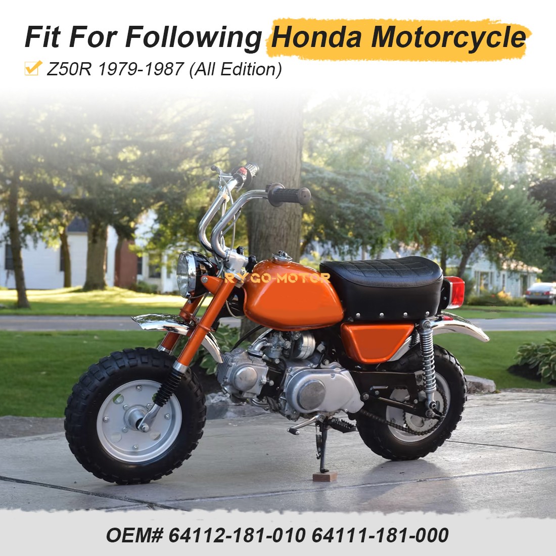 Front Number Plate Mount Clips and Bands Set For 1979-1987 Honda Z50 Z ...