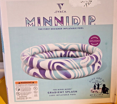 NEW LUXE Minnidip Pool Gradient Splash Mini Pool Designer Inflatable ...