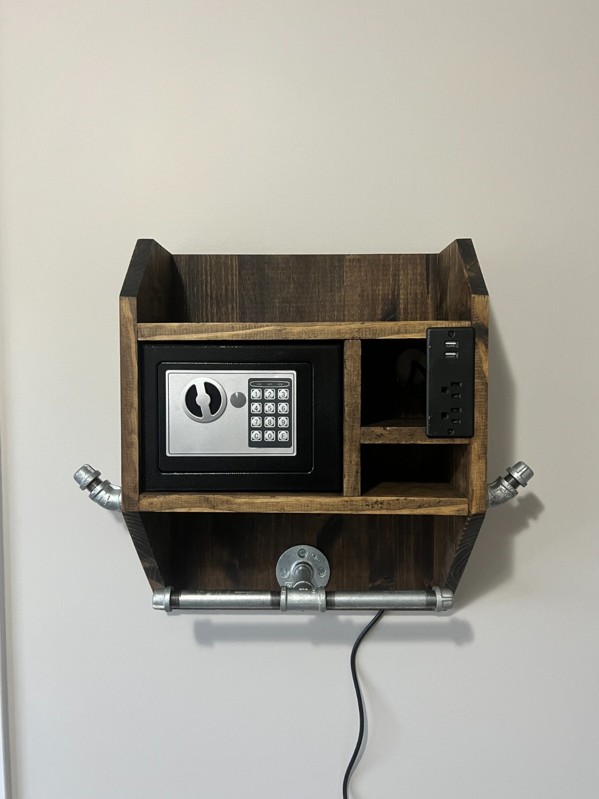 Compact Police Duty Gear Rack | Includes Gun Safe & 120v Outlet ...