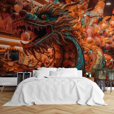 3D Art Sculpture Dragon Wall Murals Wallpaper Murals Wall Sticker Wall ...