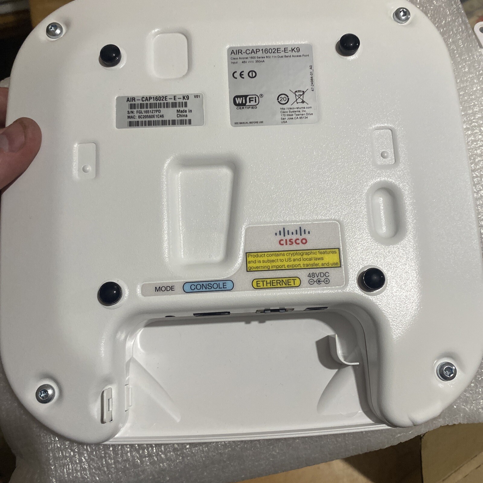 Cisco Aironet 1602E Controller-Based Access Point - AIR-CAP1602E-E-K9 ...