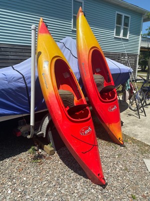 Perception 9.5 ft kayaks. Swifty model with paddles | eBay