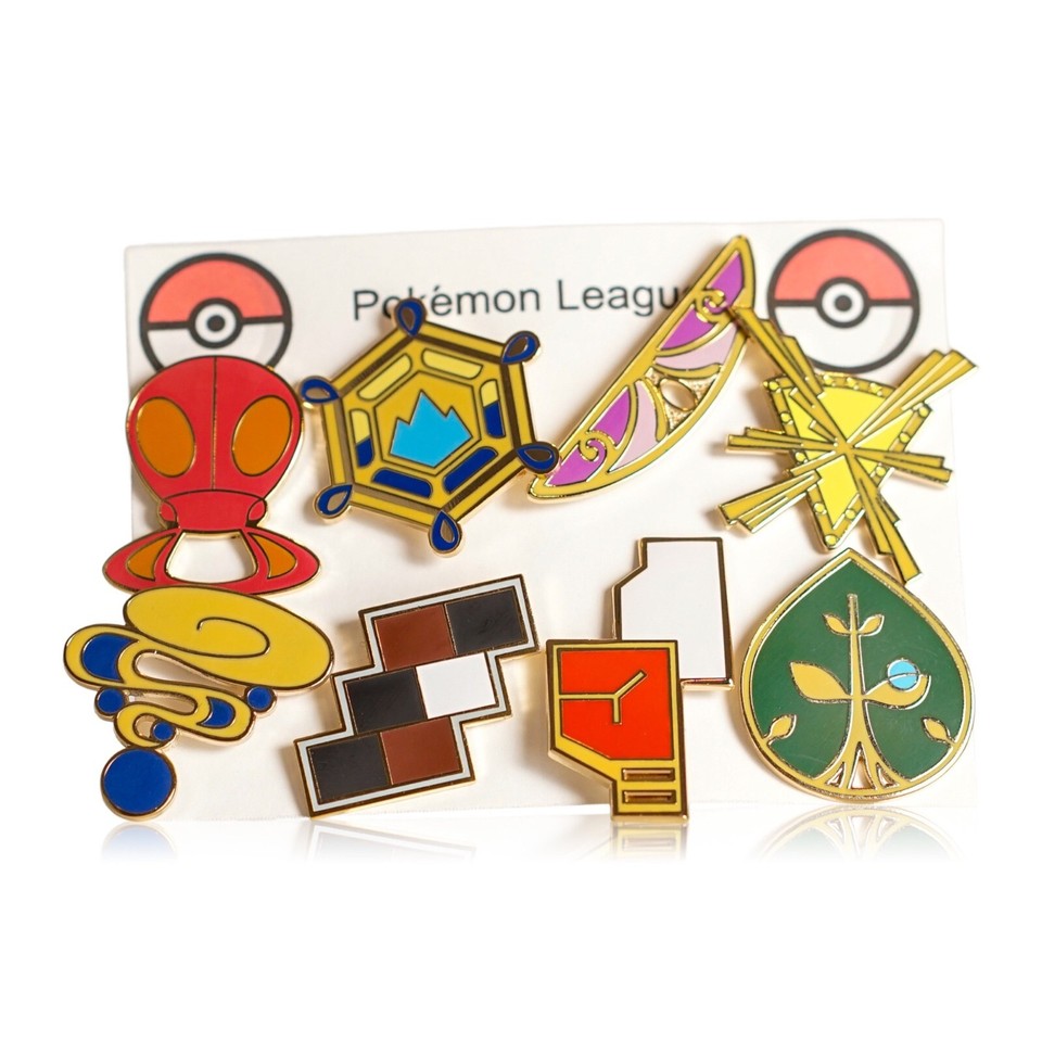 Pokémon Cartoon Anime Gym Badges - Generations 1 to 6 - Cosplay Bundle ...