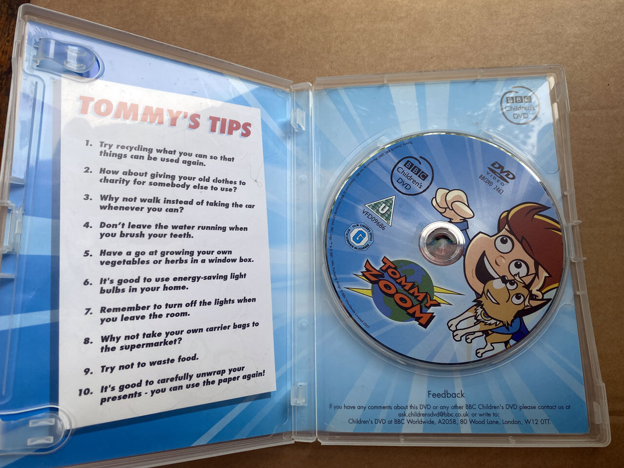 Tommy Zoom DVD 10 Episodes BBC 2007 Cbeebies 92 mins Graeme Hattrick ...