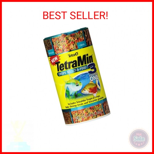 TetraMin Crisps Select-A-Food 2.4 Ounces, Fish Food, Variety Pack ...