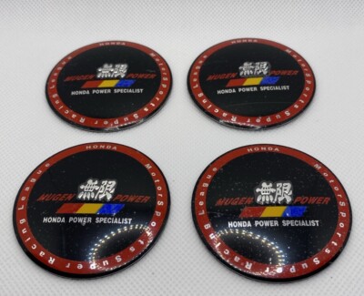 Mugen Honda Black Wheel Center Cap Stickers/Emblems 56mm 4pc S2000 ...