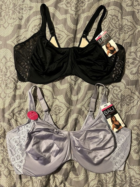 Bali Underwire Minimizer Bra 44g All Over Smoothing DF1004 1004 Black ...