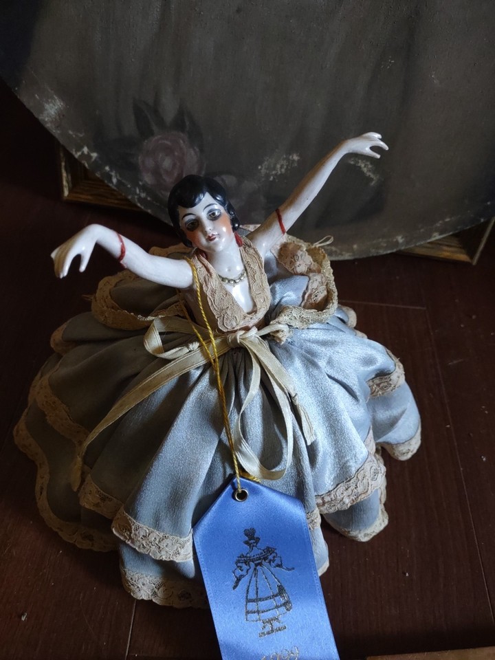 Antique Rare HALF DOLL Flapper - PINCUSHION DOLL - Art Deco German ...
