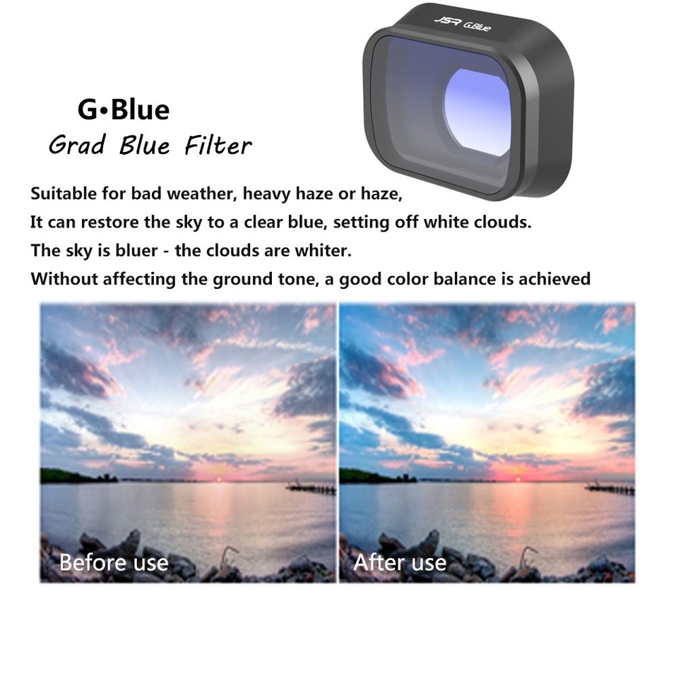 Multi-layer Gradient ND8/16/Red/Blue/Yellow Camera Lens Filter For DJI ...