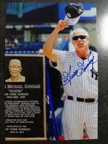GOOSE GOSSAGE Hand Signed Autograph 4X6 PHOTO - MLB HALL OF FAME ...