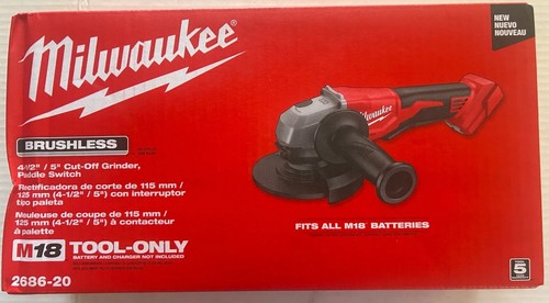 Milwaukee M18 Grinder with Paddle Switch BRUSHLESS 4.5"/5" 2686-20 ...