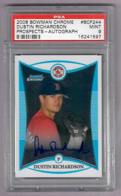 2008 Bowman Chrome Dustin Richardson #BCP244 PSA 9 Auto Red Sox | eBay