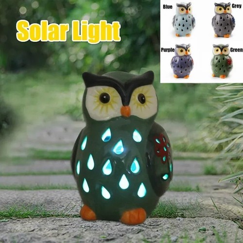 Lumi??re hibou de jardin source de lumi??re ambiante ??clairage automatique desi | eBay