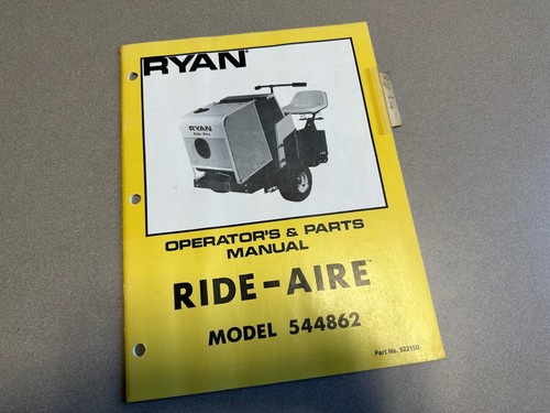 Ryan Ride-Aire Operator's & Parts Manual Book Aerator 544862 Rideaire ...