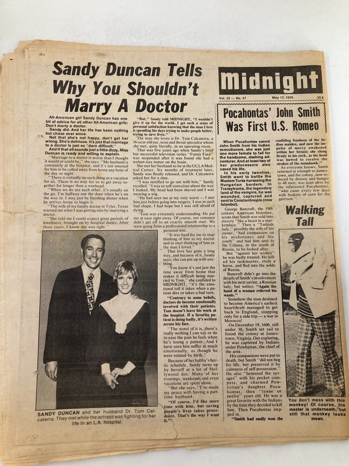 Midnight Tabloid May 17 1976 Vol 22 #47 Elvis Presley's Life In Grave ...