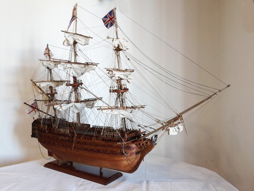 VASCELLO VICTORY 1805 RIPRODUZIONE IN LEGNO NAVE H.M.S. FATTO MANO ...