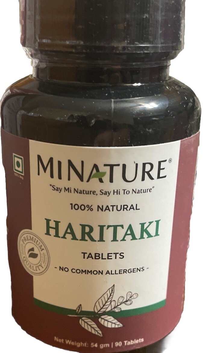 100% Natural Haritaki 90 Ct. Tablets-By Minature. Premium Quality. Exp ...