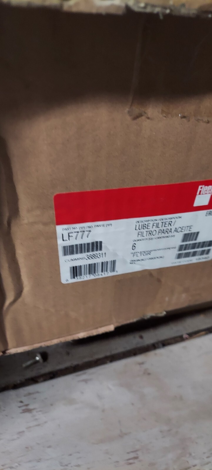 FLEETGUARD LF777 - cross reference oil filters | oilfilter ...