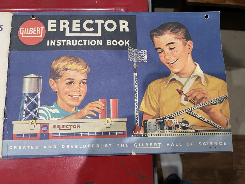 Vintage 1950's Gilbert's Erector Set, W/How To Make’ ‘em & Orig. Instr ...