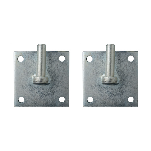 Gate Hinge Hook Plate on Square Plate Zinc Plated 75mm / 100mm | eBay UK