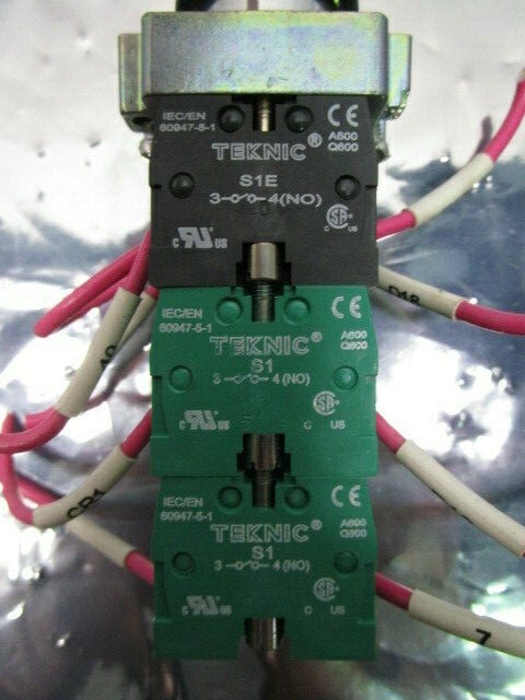 3x Teknic S1 60947-5-1 Push Button Contact Block 415V 4A AC or 110V 5A ...