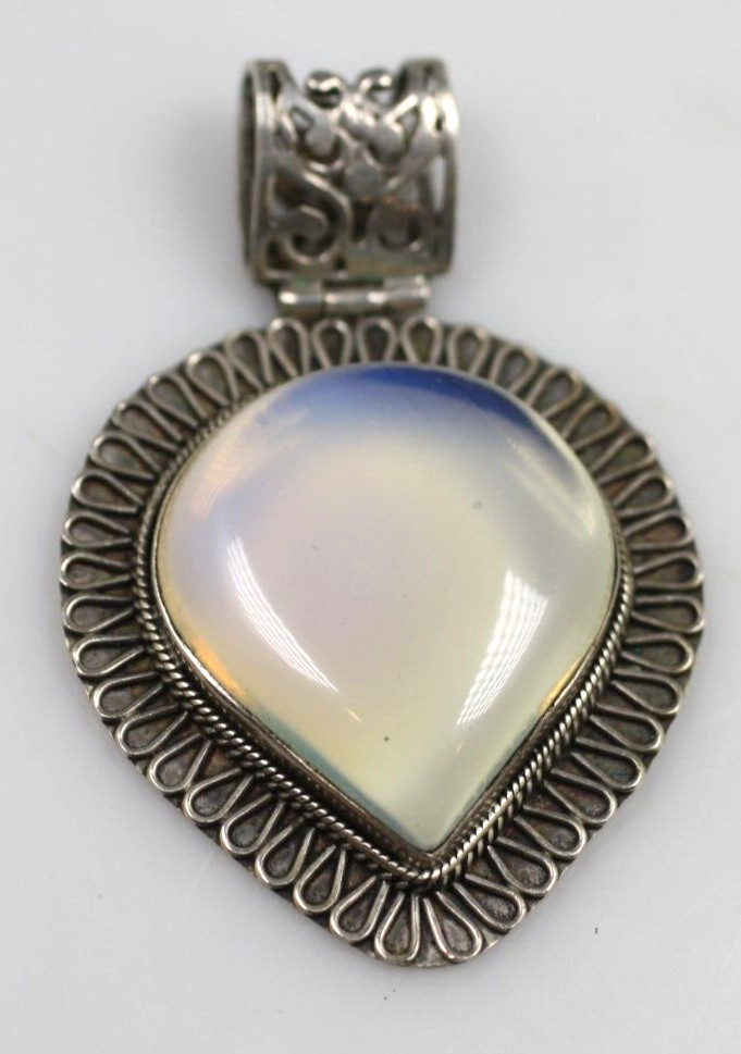 Vintage large opalite glass teardrop shape bold chunk… - Gem