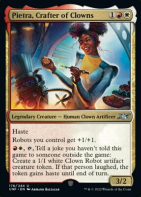 Light Play, English MTG Regular Pietra, Crafter of Clowns Unfinity ...