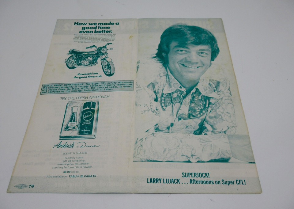 WCFL RADIO Chicago Super CFL Survey JAN 12, 1974 #1 Steve Miller Band ...