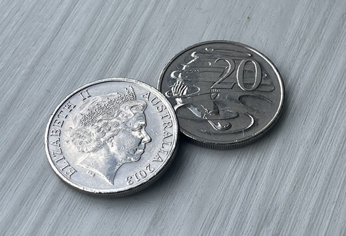 PAIR OF REAL DOUBLE SIDED AUSTRALIAN 20 CENT Coin 1 Two Headed 1 Two ...