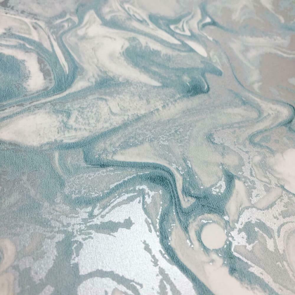 Muriva (166501) - Elixir Liquid Marble Silver Effect Wallpaper 10m Roll ...