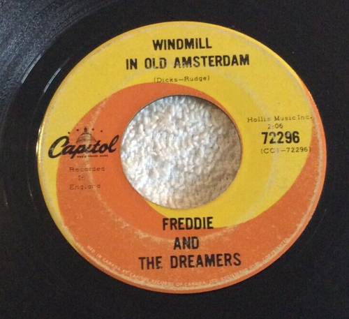 Freddie And The Dreamers – Windmill In Old Amsterdam 45 RPM Record 7 ...