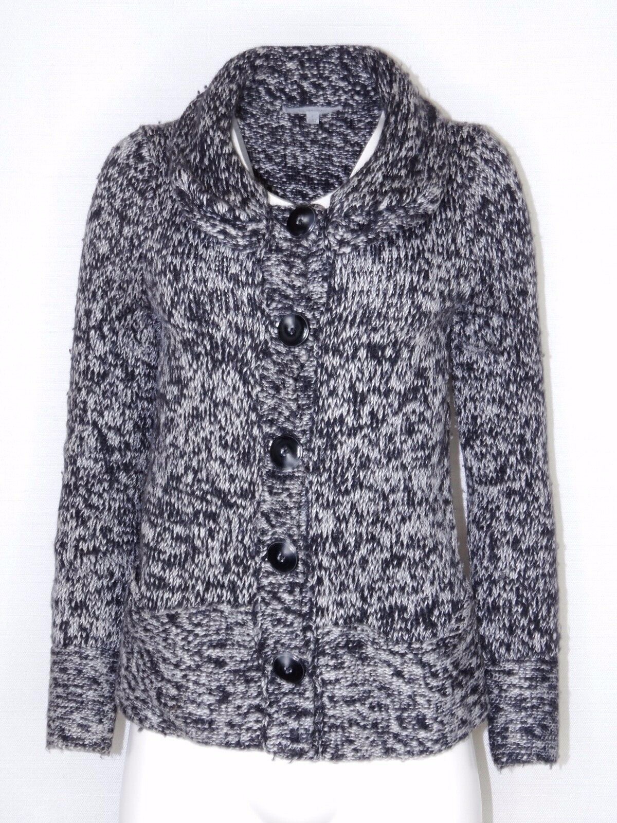 Classiques Entier Knit Sweater Button Blazer Casual Wool Blend White ...