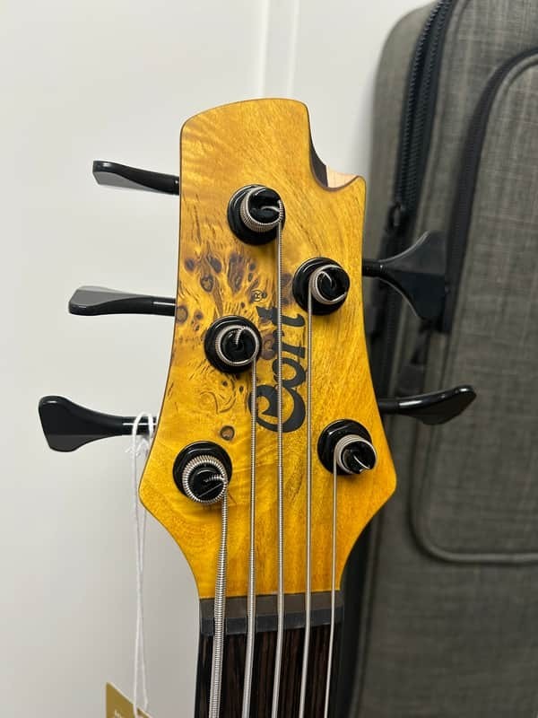Cort Artisan Series A5 Plus SC 5 String Bass Guitar - Amber Open Pore ...