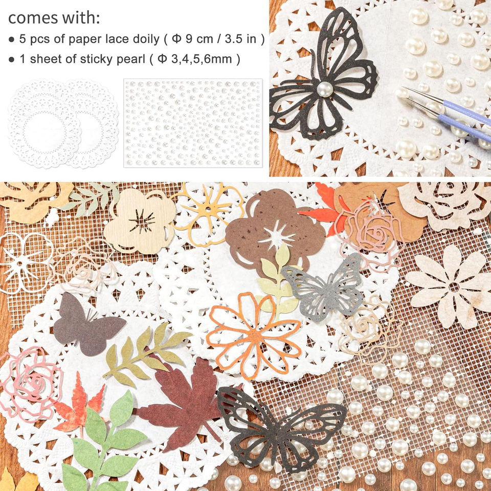 6 Packs Scrapbook Paper Cutouts Colorful Decoupage Paper Die-Cut Flower ...