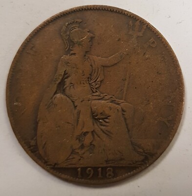 Old Coin 1918 One Penny British | eBay