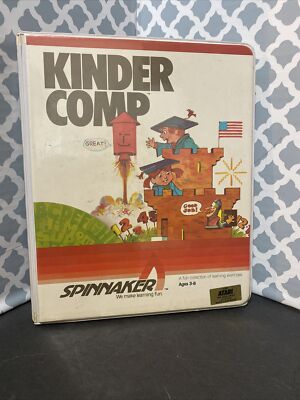 Kinder Comp by Spinnaker for Atari 800 Computer Software Disk w/Case ...