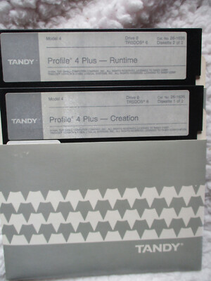 Tandy Radio Shack TRSDOS 6 Profile 4 Plus Software 2 5.25" Floppy Disks ...