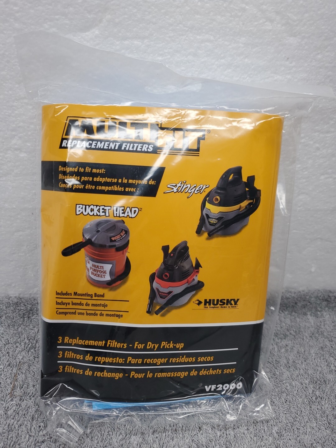 1 PACK OF 3 MultiFit VF2000 Replacement Filter Mounting Band for Husky ...